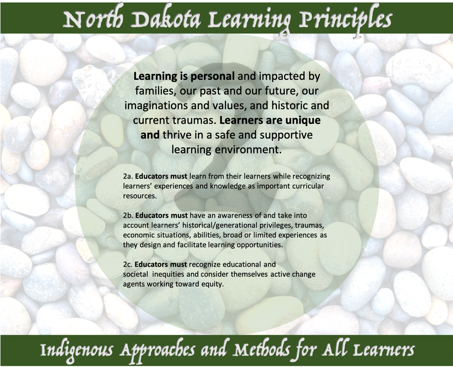 North Dakota Learning Principles – Teachings of Our Elders