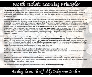 North Dakota Learning Principles - Teachings of Our Elders